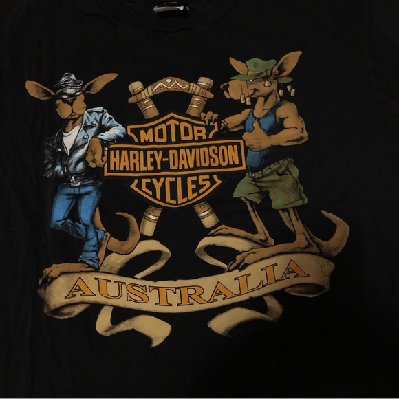 Harley-Davidson | Shirts | Vintage 993 Australia Kangaroo Harley ...
